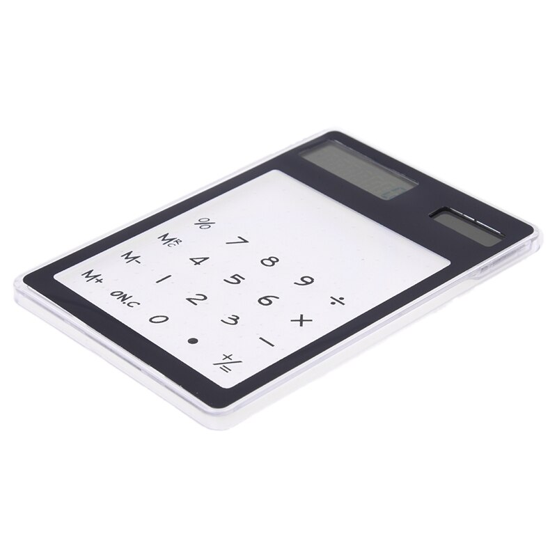 Desk Solar Transparent Touch Calculator Black 8 fi... – Grandado