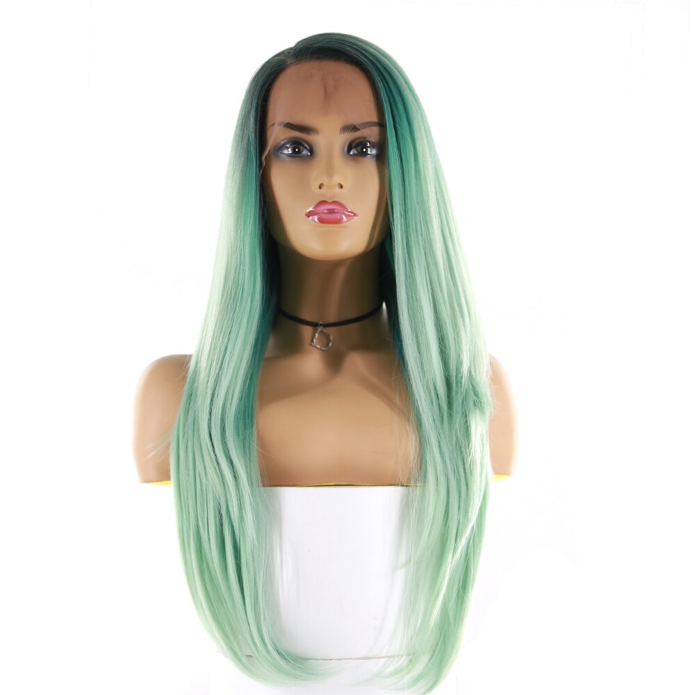 SOKU Omber Blue Purple Synthetic Lace Front Wigs F... – Grandado