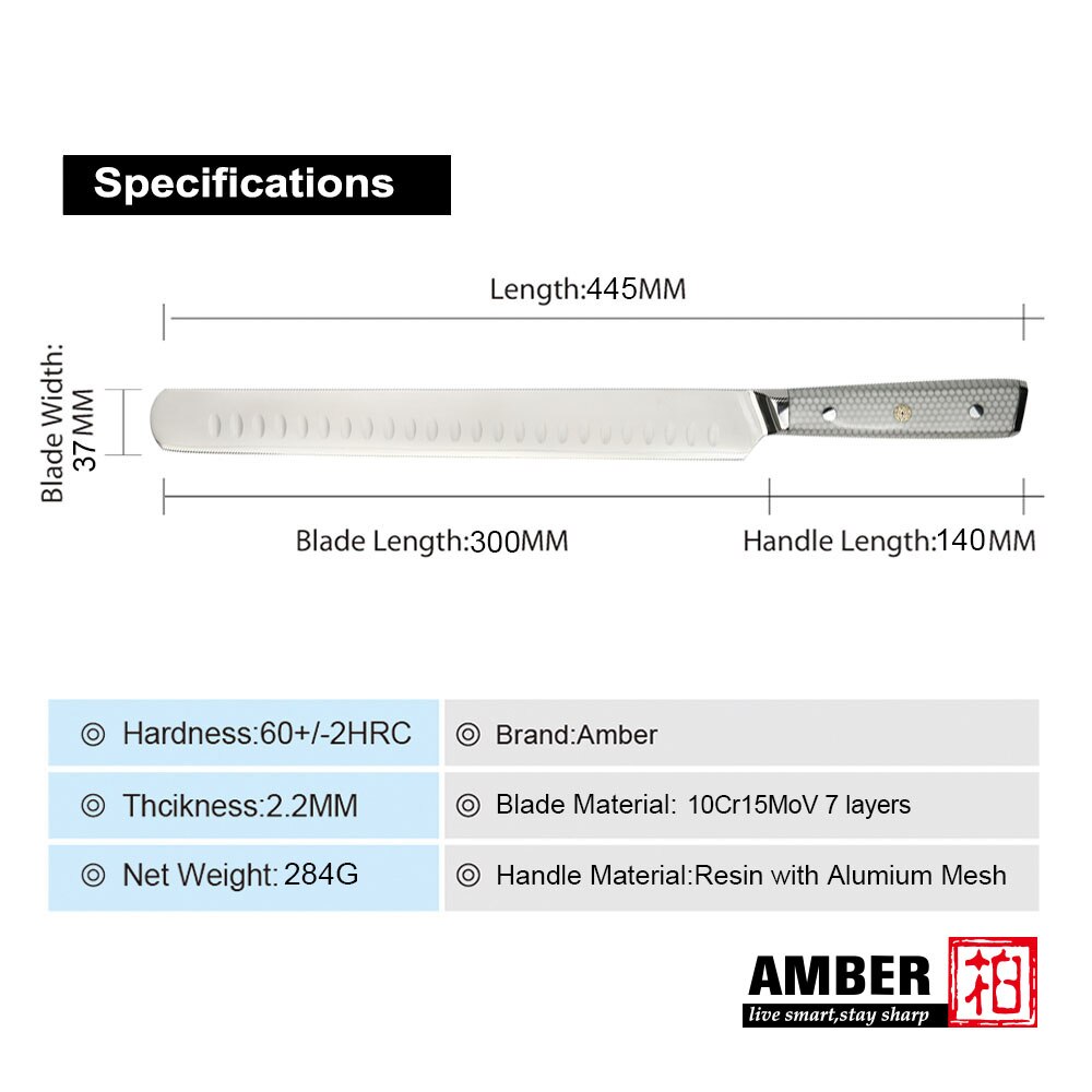 Amber Kitchen Knives 10Cr15Mov 3 Layers Cladding S... – Grandado