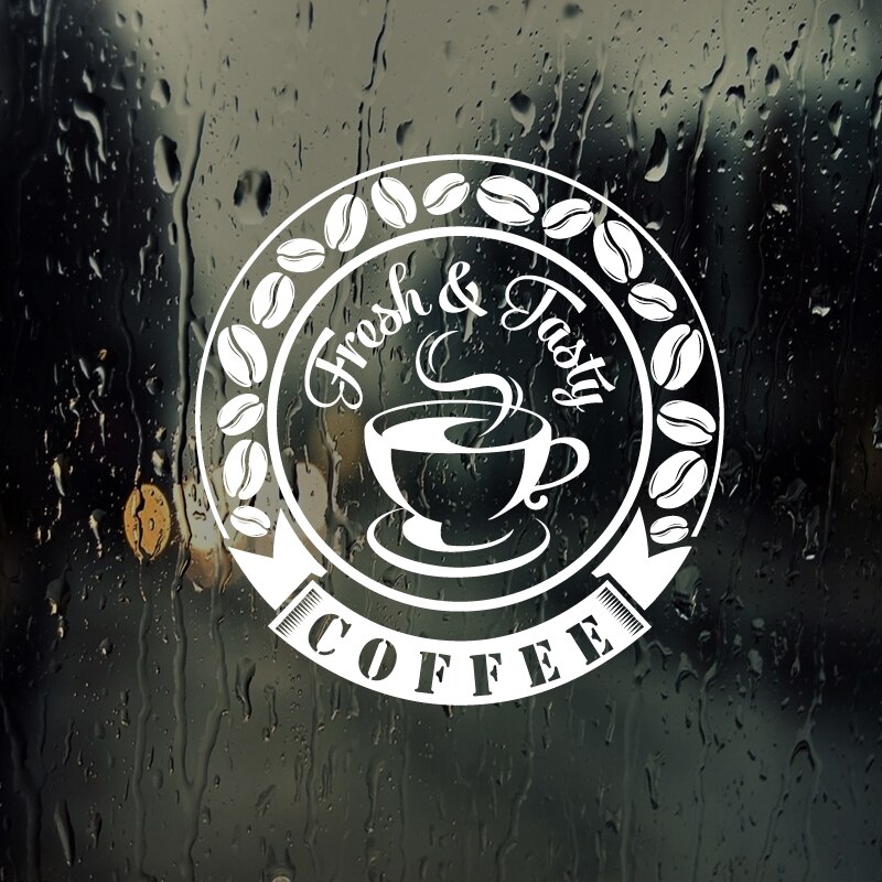 Coffee Shop Sticker Milk tea Decal Cafe Cup Poster... – Grandado