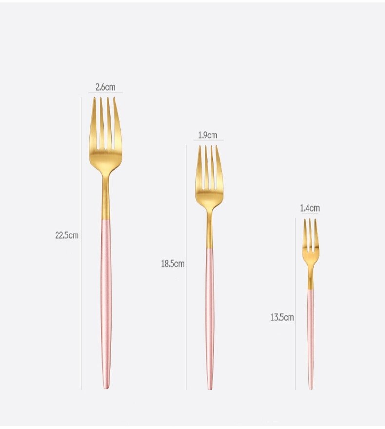 Stainless steel fork 304 fruit fork set salad stea... – Grandado