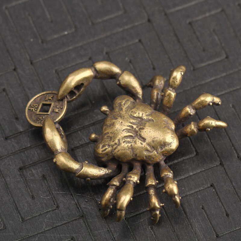 Brass Crab Chinese Antique Coin Small Statue Feng ... – Grandado