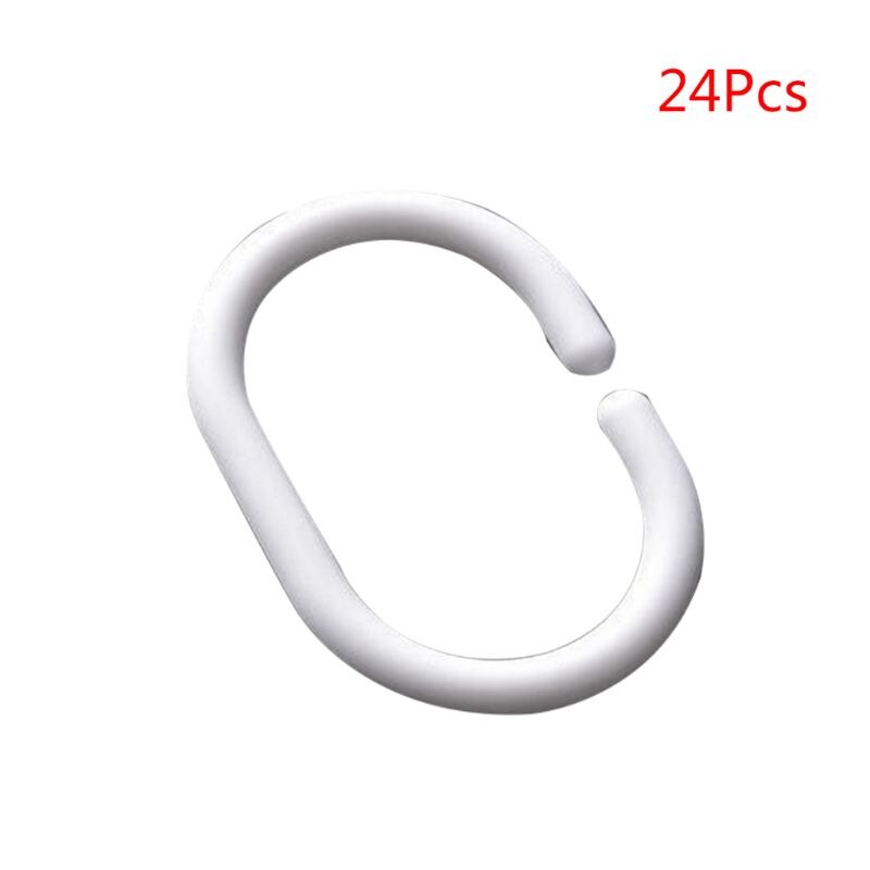 24PCS C-shaped Plastic Shower Curtain Rings Bath D... – Vicedeal