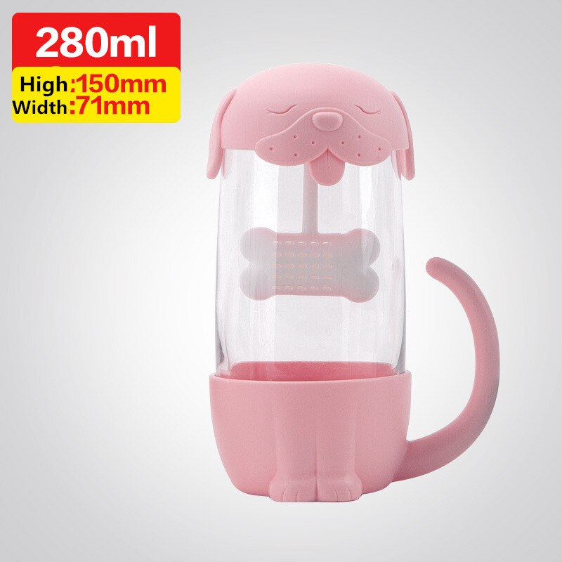 280ml Cute Water Glass Cup Dog Cat Cartoon Tea Cup... – Grandado