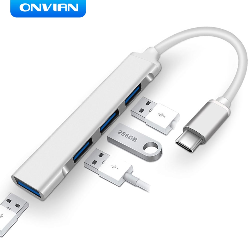 Onvian usb c hub 4 porte usb 3.0 hub type c usb sp... – Grandado
