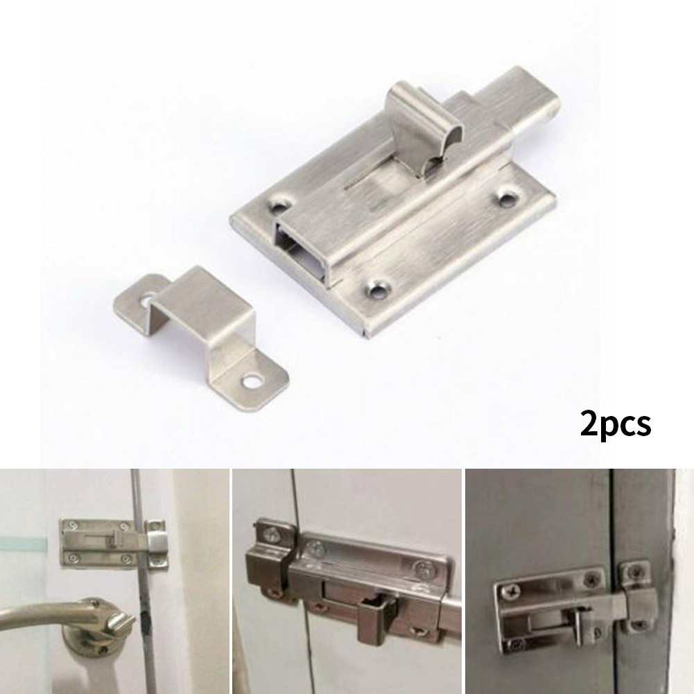 2pcs Stainless Steel Wood Door Lock Slide Bolt Has... – Vicedeal