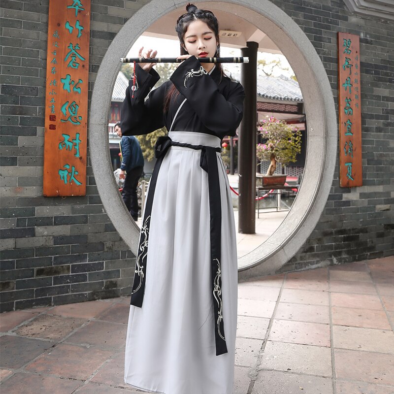 Black Hanfu Dress Chinese Dance Costume Traditiona... – Vicedeal