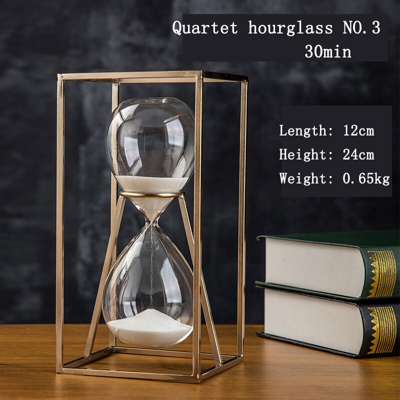 15min Square Frame Simple Hourglass Metal Rotating... – Grandado