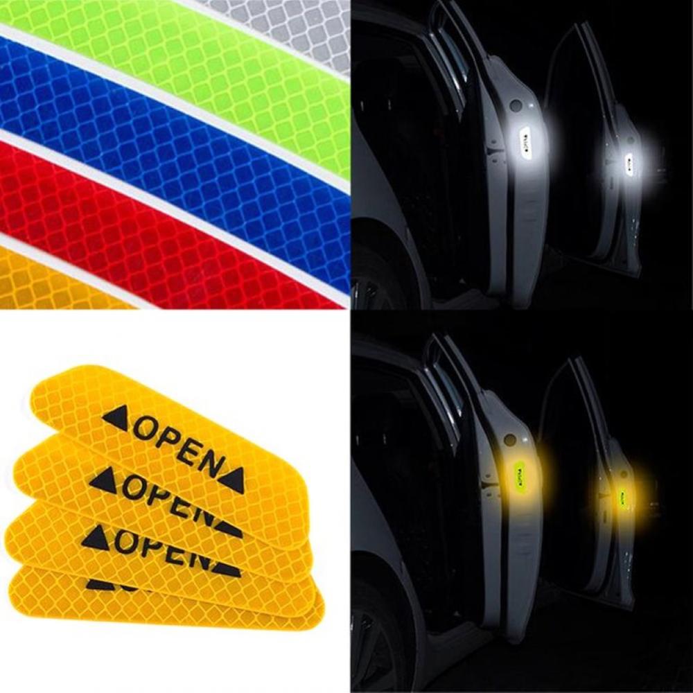 4Pcs Reflective Car Vehicle Open Door Safety Mark ... – Grandado