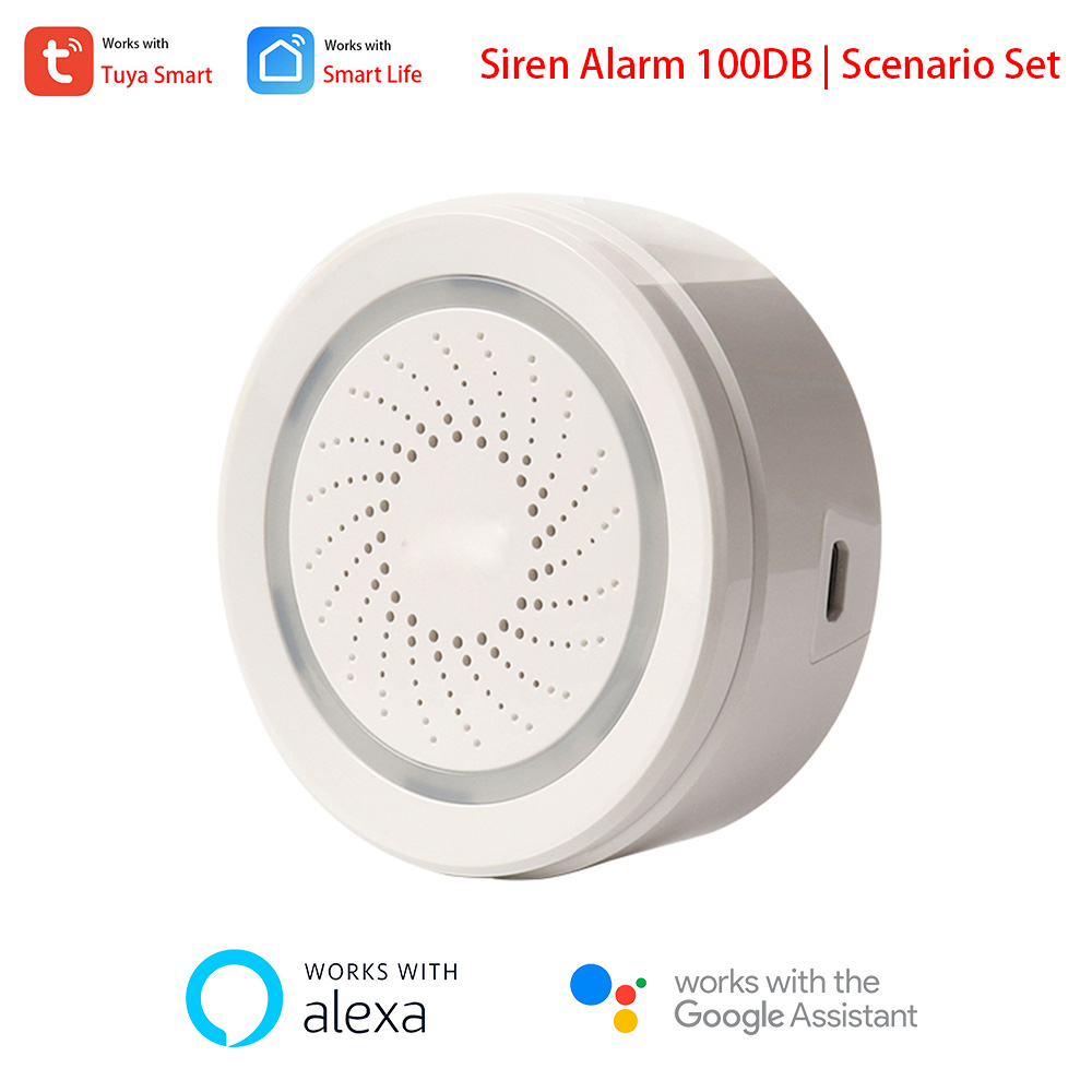 Tuya Alexa Google 100DB WiFi Siren Sound Alarm Sca... – Grandado