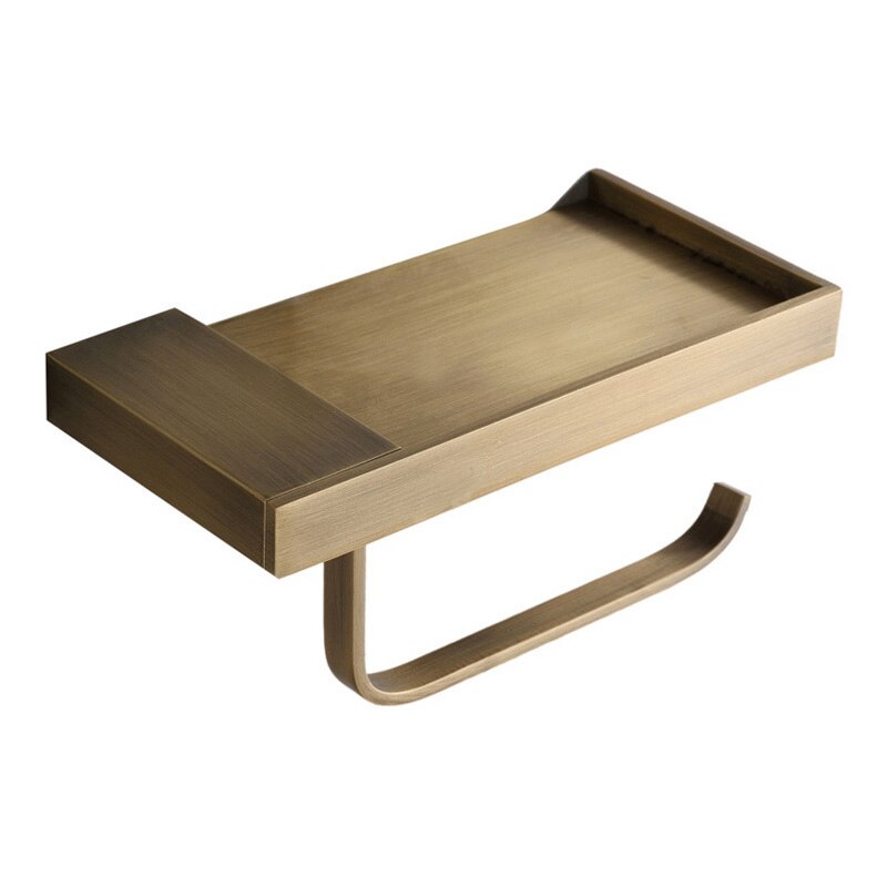 Zwart Toiletrolhouder Met Plank Messing Badkamer W... – Grandado