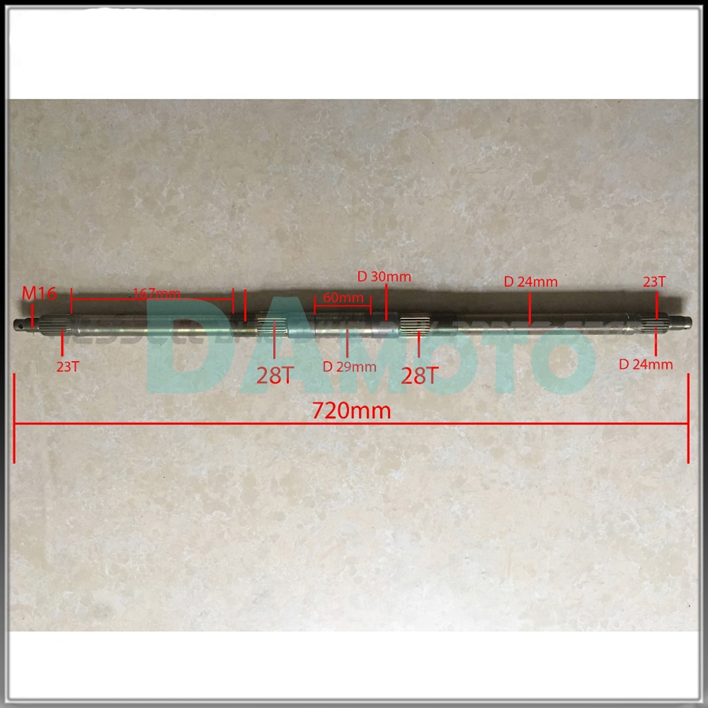 720mm Rear Axle ATV Strengthen version For 70cc 11... – Grandado