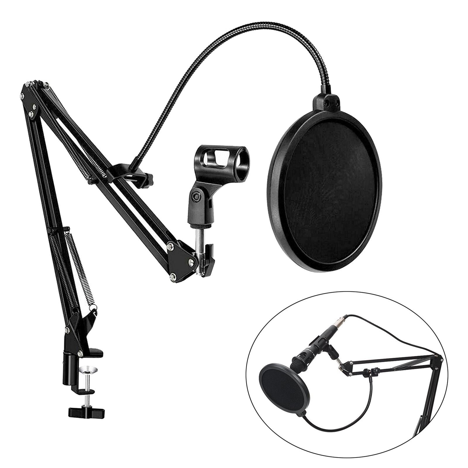 Microphone Scissor Boom Bracket Stand with Filter ... – Grandado
