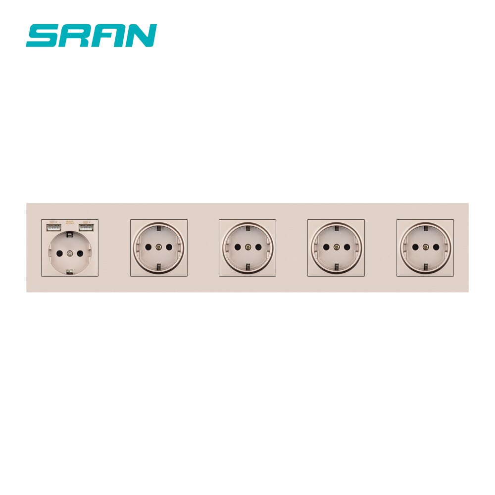 SRAN Wall 16A EU power socket with usb five frames... – Grandado