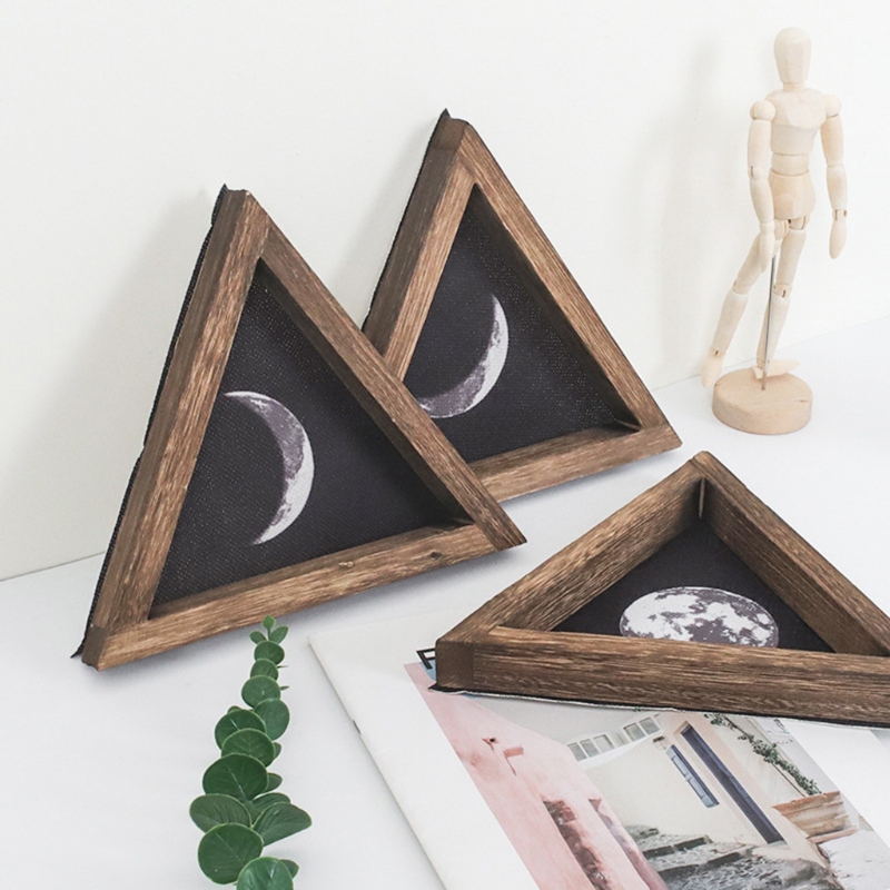 3Pcs Rustic Moon Phases Wooden Signs Trio Framed W... – Grandado