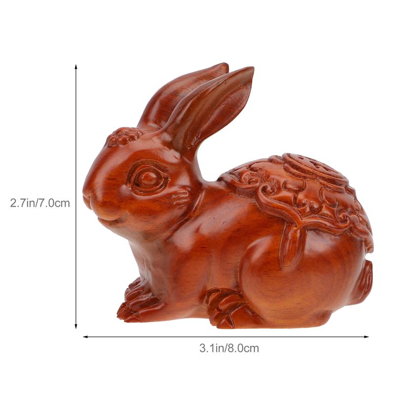 Wood Rabbit Decor Wooden Realistic Carved Rabbit S... – Grandado