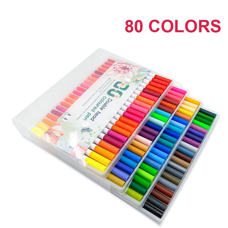 24-100 Color Sketching Markers FineLiner Dual Tip ... – Grandado