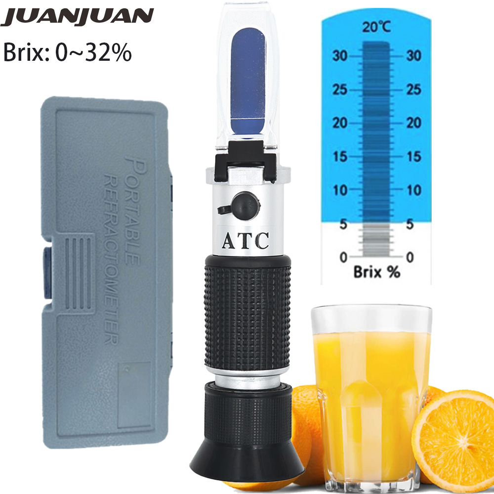 Hand-Held Refractometer 0 ~ 32% Brix Tester Met At... – Grandado