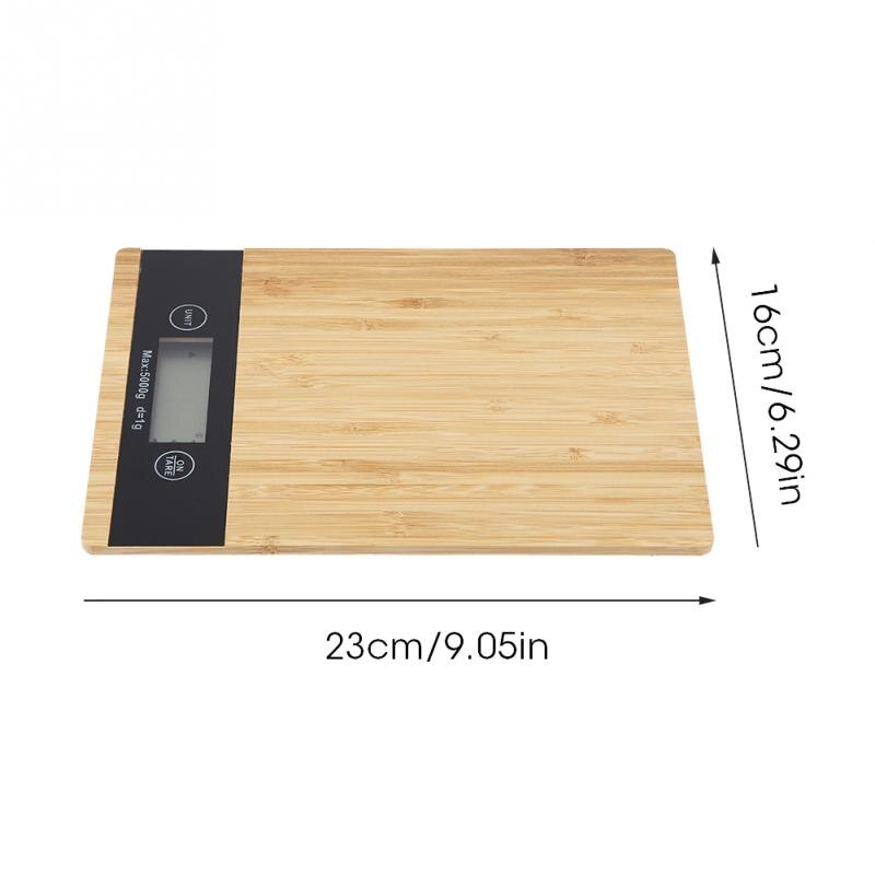 Bamboo Wood Grain Scale LED Display Electric Digit... – Grandado