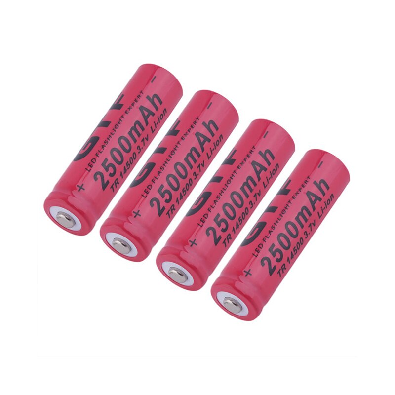 GTF 2500mAh 14500 Rechargeable lithium battery tip... – Grandado