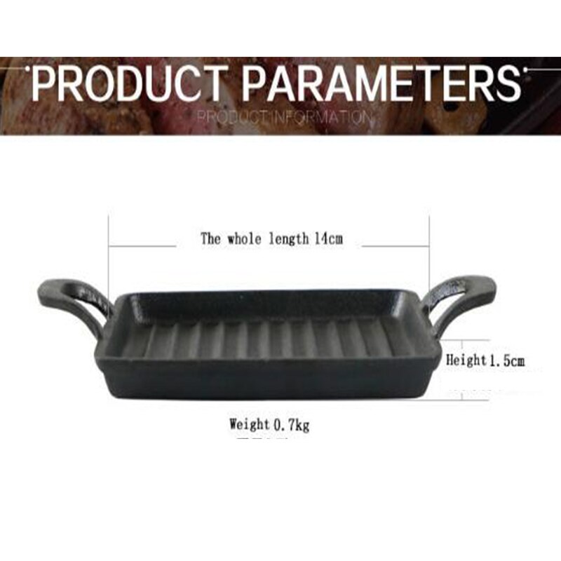 14cm stekepanne støpejern mini biff stekepanne uni... – Grandado