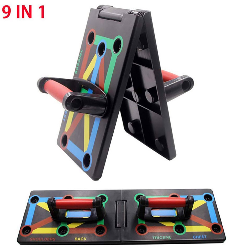 1 Set Push Up Rack Board 9 in 1 Body Building Fitn... – Grandado