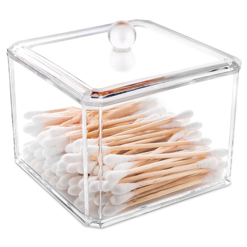 Cotton Swab Storage Dispenser Clear Cotton Ball Sw... – Grandado