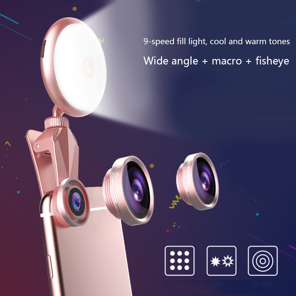 Universal Selfie Ring Light with HD Fisheye Wide A... – Grandado