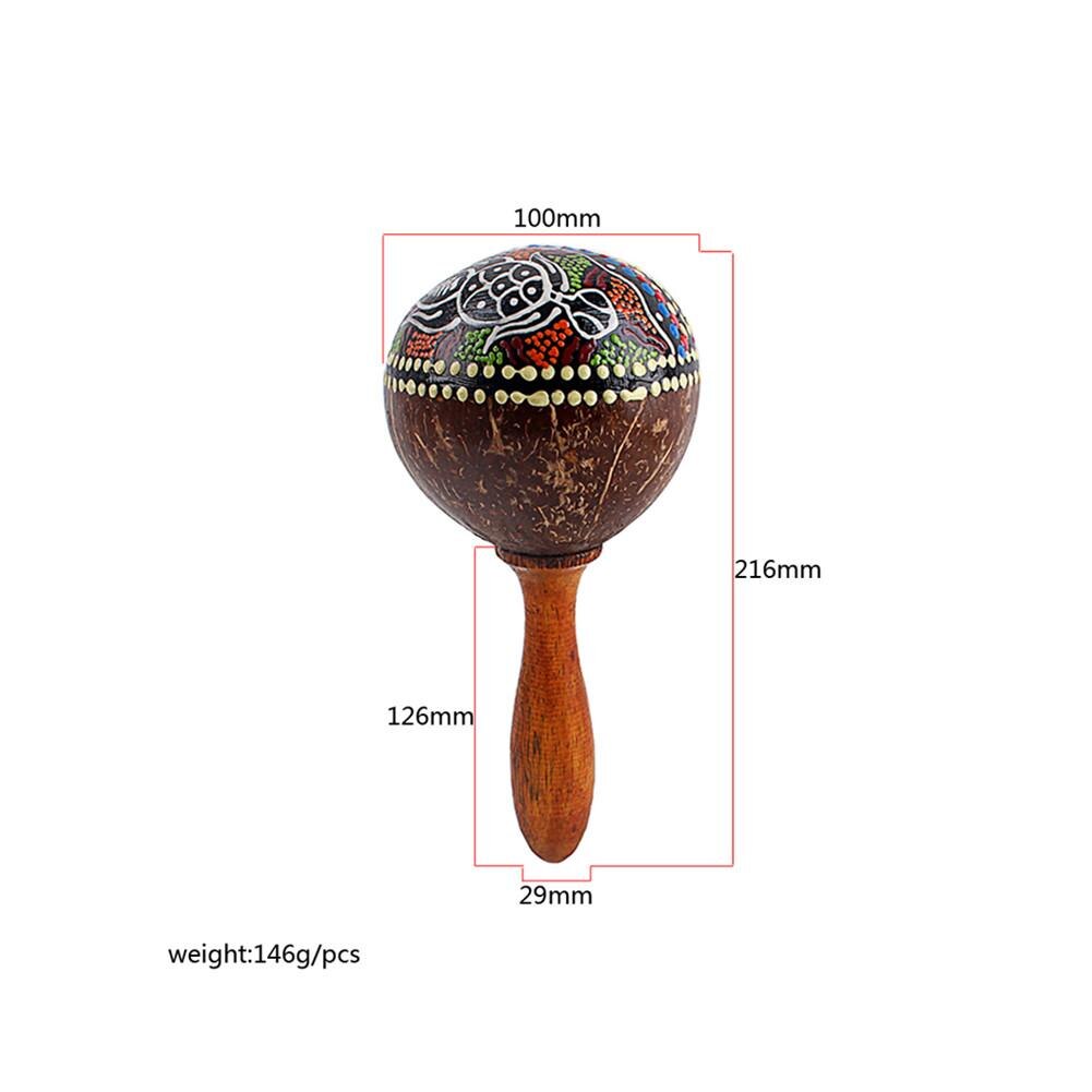 Coconut Shell Cabasa Shaker Gourd Shaker Rattle Ma... – Vicedeal