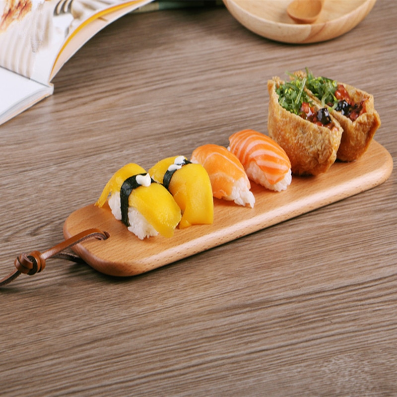 Japan Style Wooden Sushi Plate Eco-Friendly Natura... – Grandado
