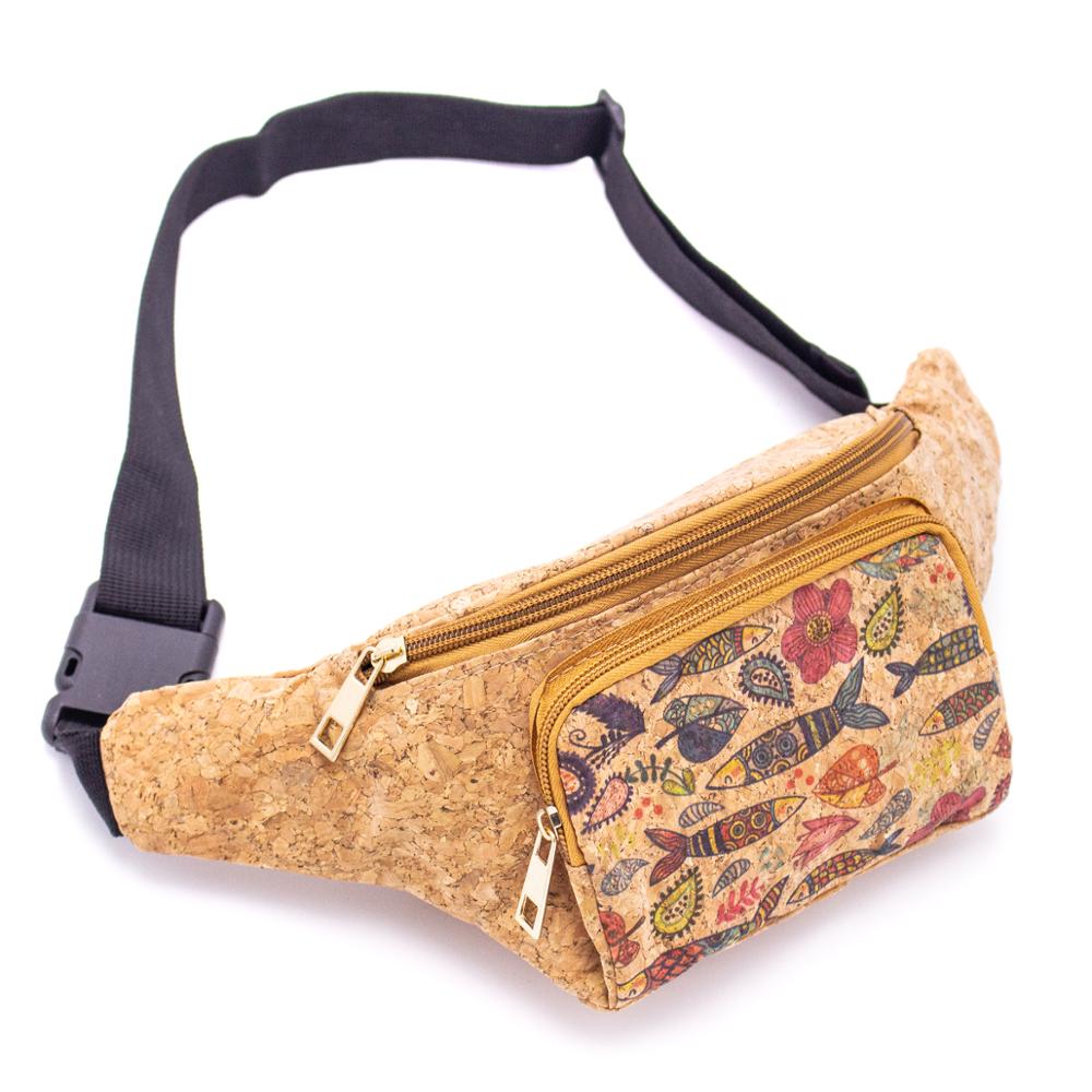 Kurk reizen riem tas met gedrukte patroon en porte... – Grandado
