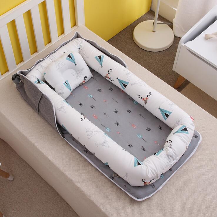 Infant Cotton Cradle Crib Newborn Basket Bassinet ... – Vicedeal