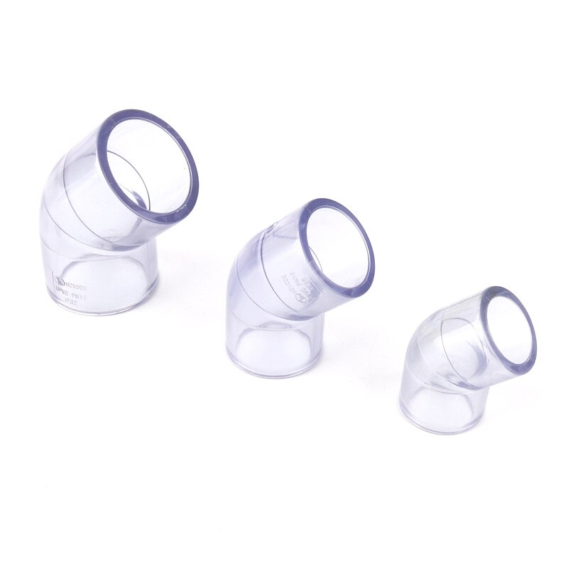 1pc Inner Dia 20/25/32mm PVC Transparent 90/45 Deg... – Vicedeal