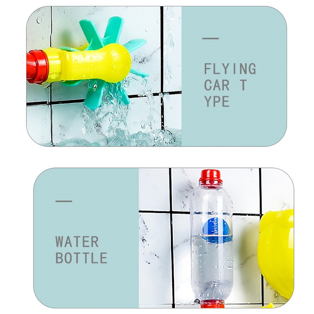 DIY Assembly Water Pipe Waterwheel Spraying Kids Bath Play Shower ...