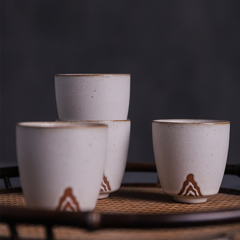 LUWU japanese ceramic tea cup handmade mountain te... – Grandado