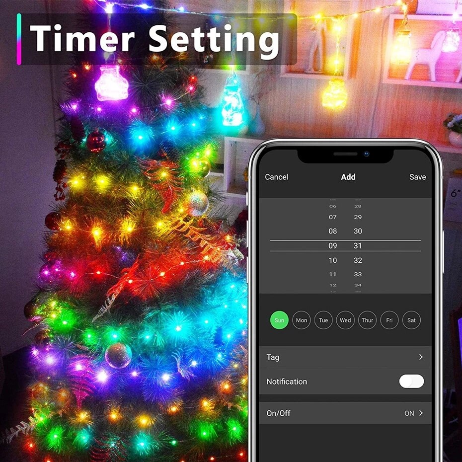 Tuya WiFi Smart RGB LED String Lights USB Charge S... – Grandado