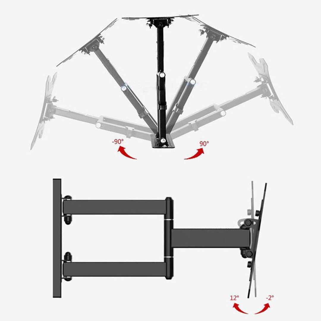 1pc Full Motion TV Wall Mount Swivel Bracket Durab... – Grandado