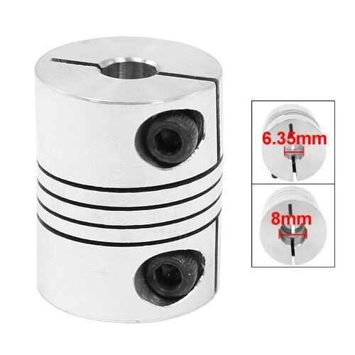 CNC Motor Shaft Coupler 6.35mm to 8mm Flexible Cou... – Grandado