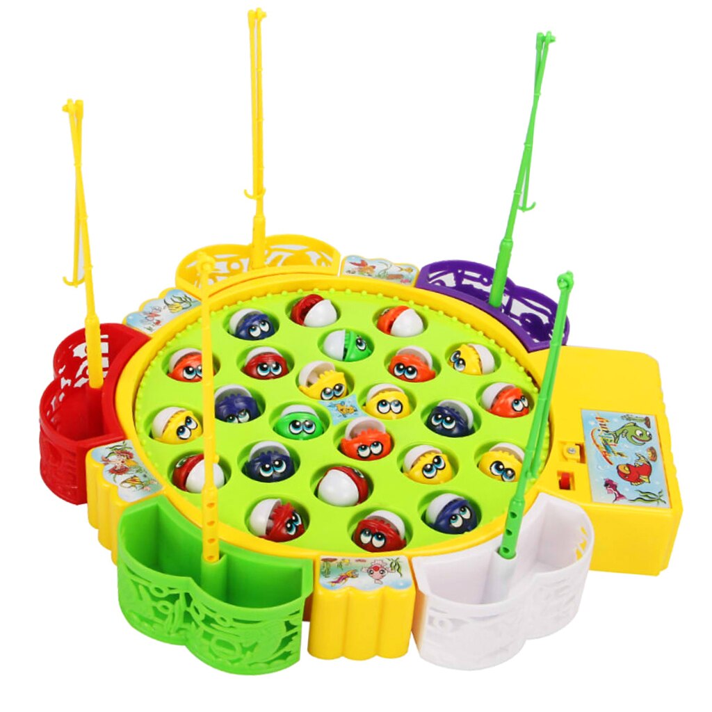 Fun Game Set Electronic Rotating Board with 24 Fis... – Grandado