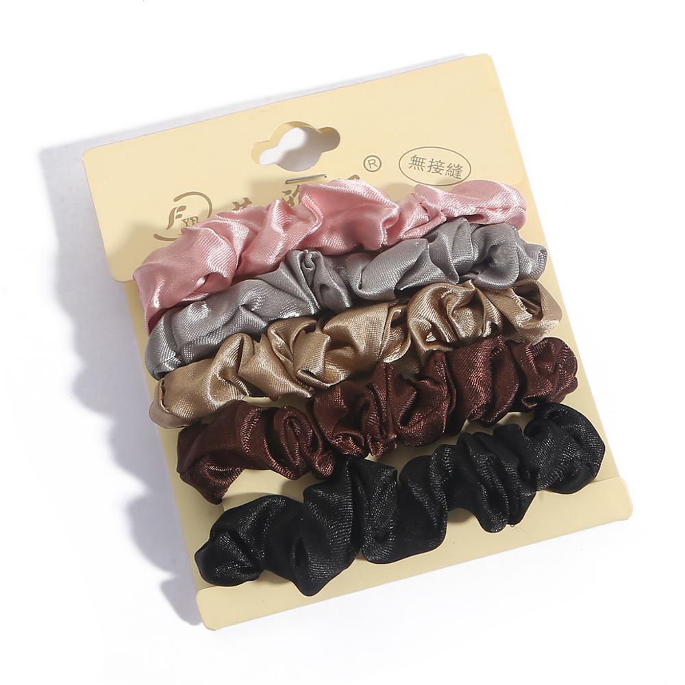 5 Stks/partij Vintage Scrunchies Lint Elastiekje P... – Grandado