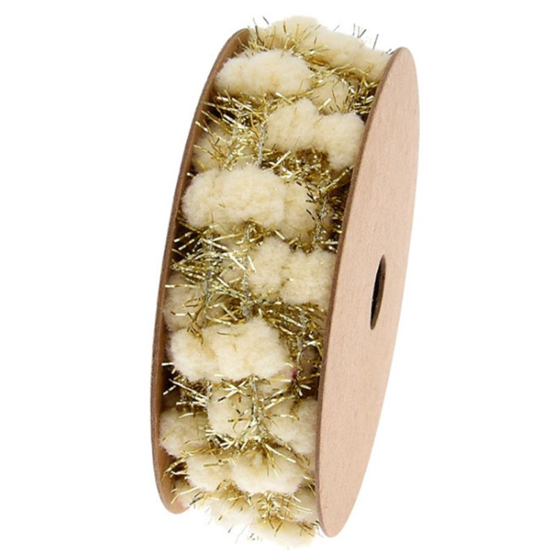 Glitter Tinsel Pom Pom Wire Ribbon Metallic Garlan... – Grandado