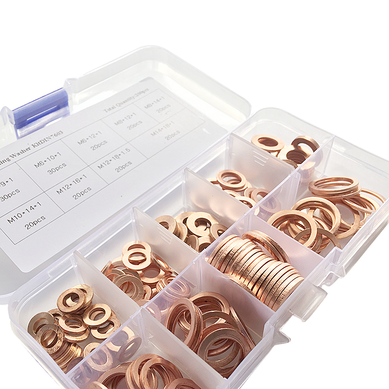 200 stks/doos Koperen Ringen Platte Ring Carterplu... – Vicedeal