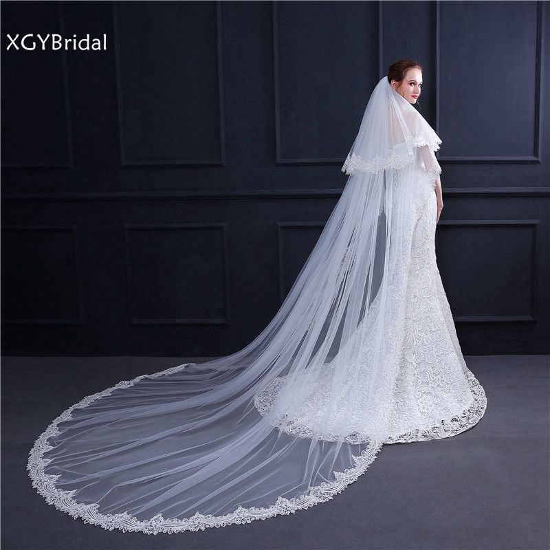 3 Meter White Ivory Wedding veil Voile mariage In ... – Grandado