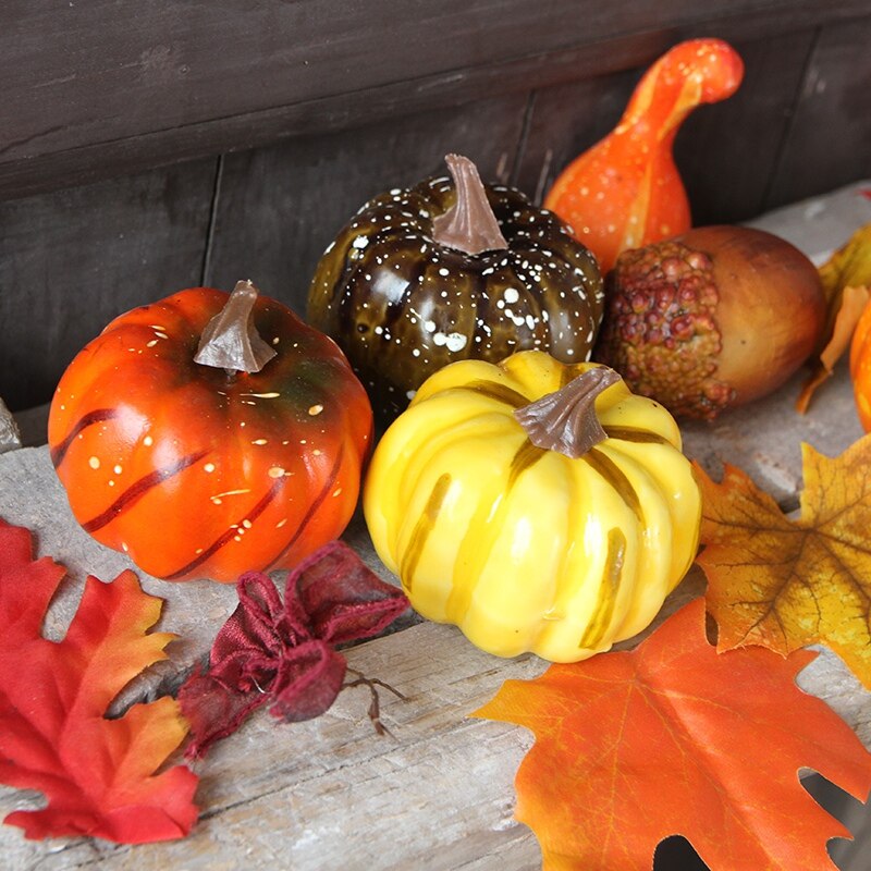 Oogst Decor Props Kunstmatige Mini Pompoen Kalebas... – Grandado