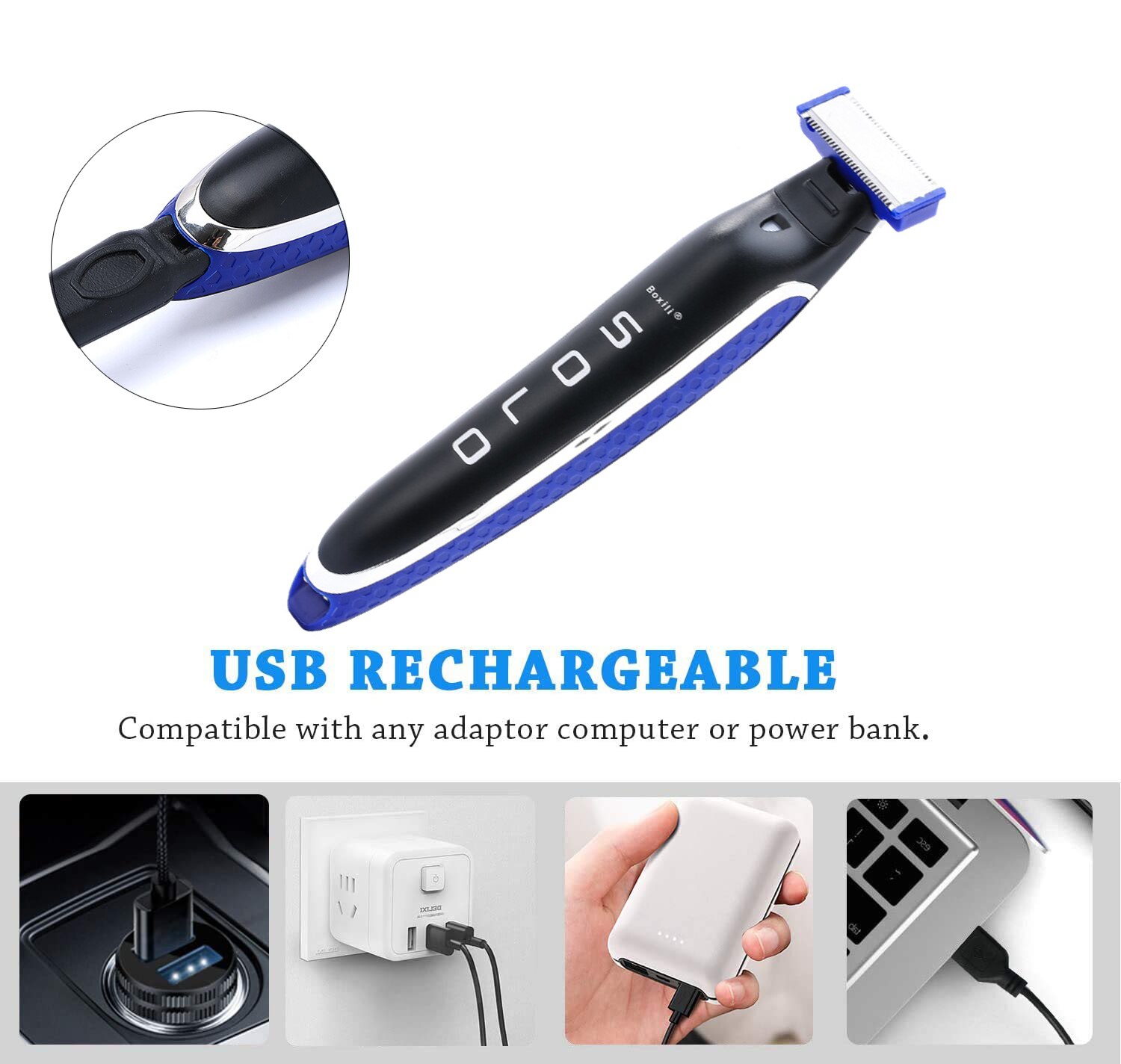 Beard Trimmer Shaver for Men One Blade Barber Dual... – Grandado