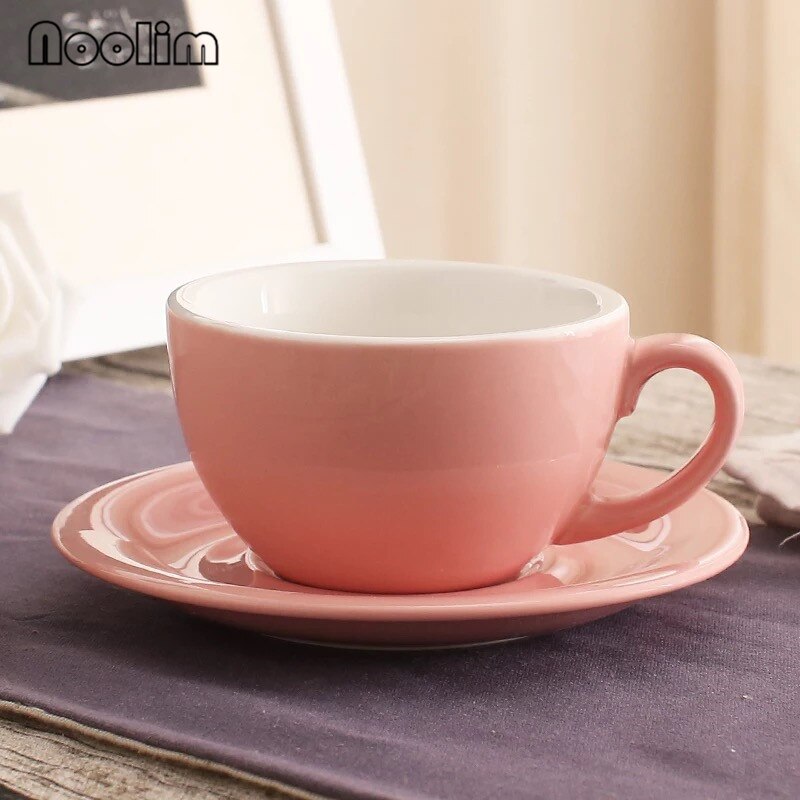 European Style Cappuccino Coffee Cup with Saucer C... – Grandado