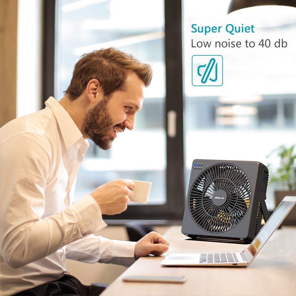 8 Inch Desk Fan with Timer, USB Operated, 5 Speeds... – Vicedeal