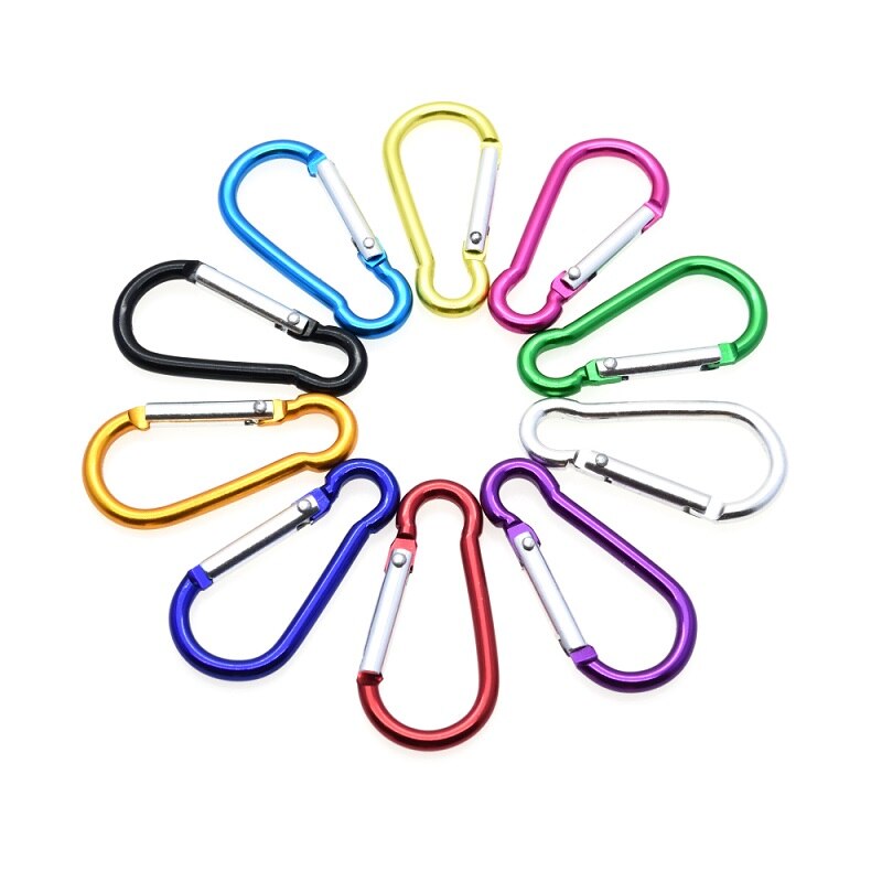 10pcs/pack Aluminum Carabiner Snap Hook Keychain F... – Grandado