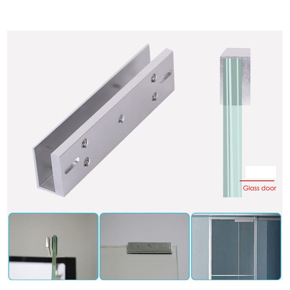 280kg Magnetic lock U shape bracket f for frameles... – Grandado