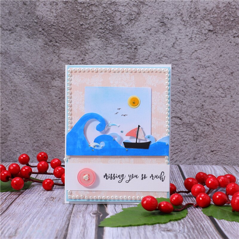 DiyArts Sea Wave Metal Cutting Dies Craft Stencil ... – Grandado